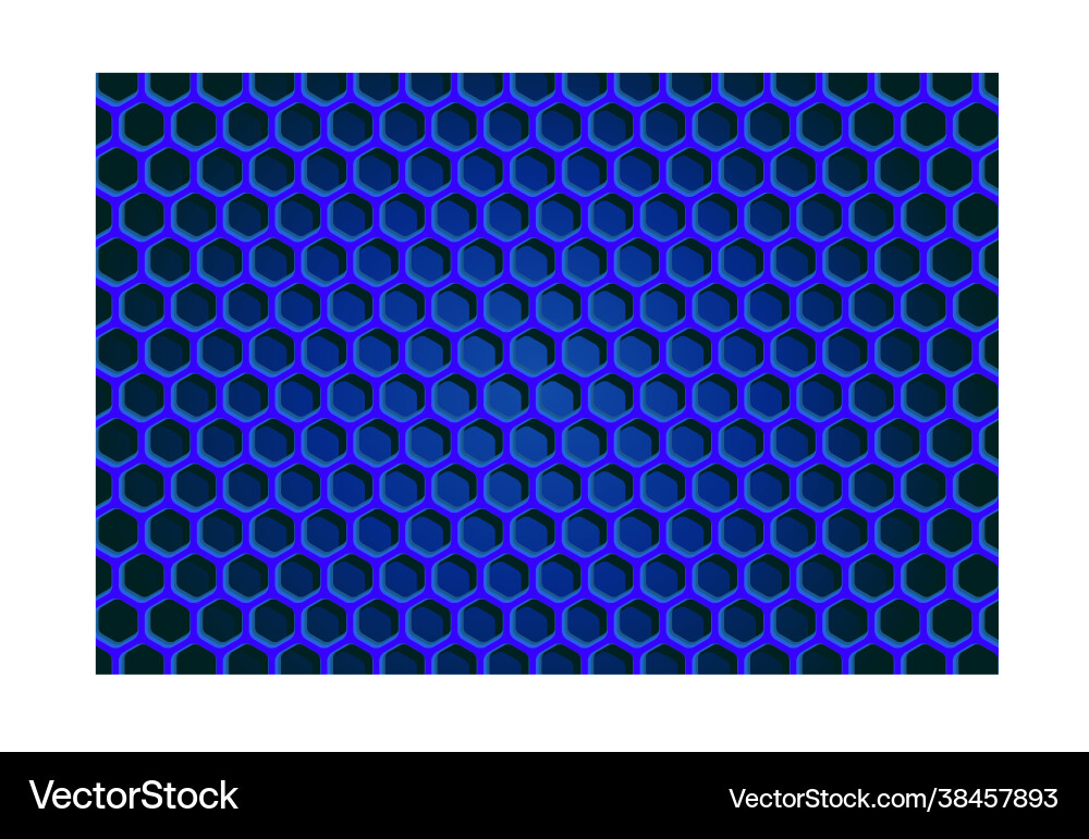 Abstract blue hexagon honeycomb background Vector Image