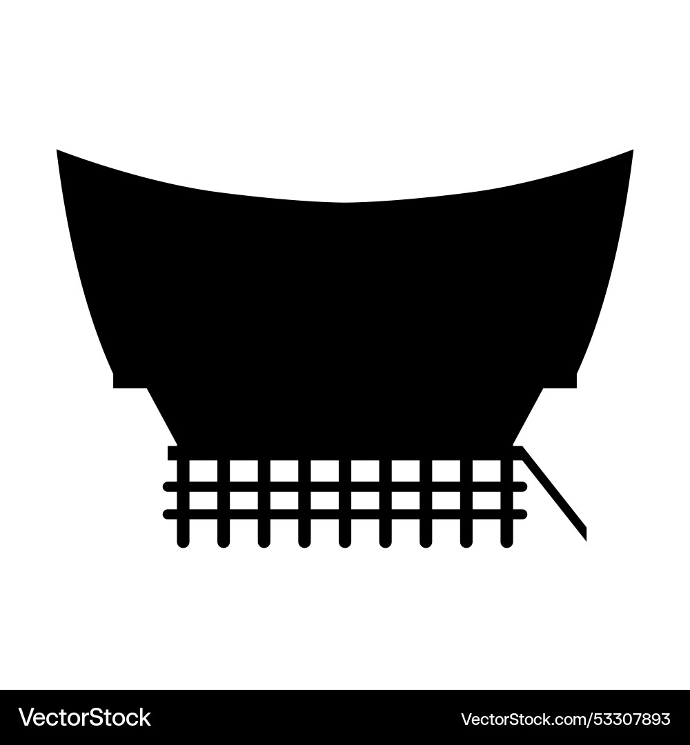 Batak traditional house silhouette Royalty Free Vector Image