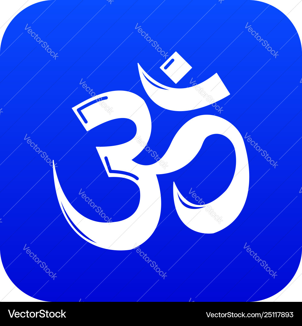 Om Symbol Hinduism Icon Simple Style Royalty Free Vector