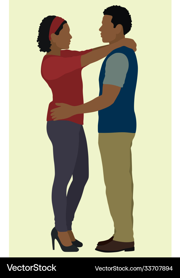 Black couple Royalty Free Vector Image - VectorStock
