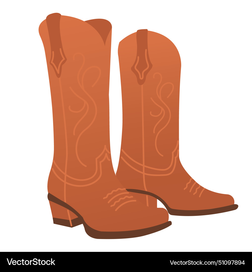 Cowboy boots aesthetic concept wild west Vector Image