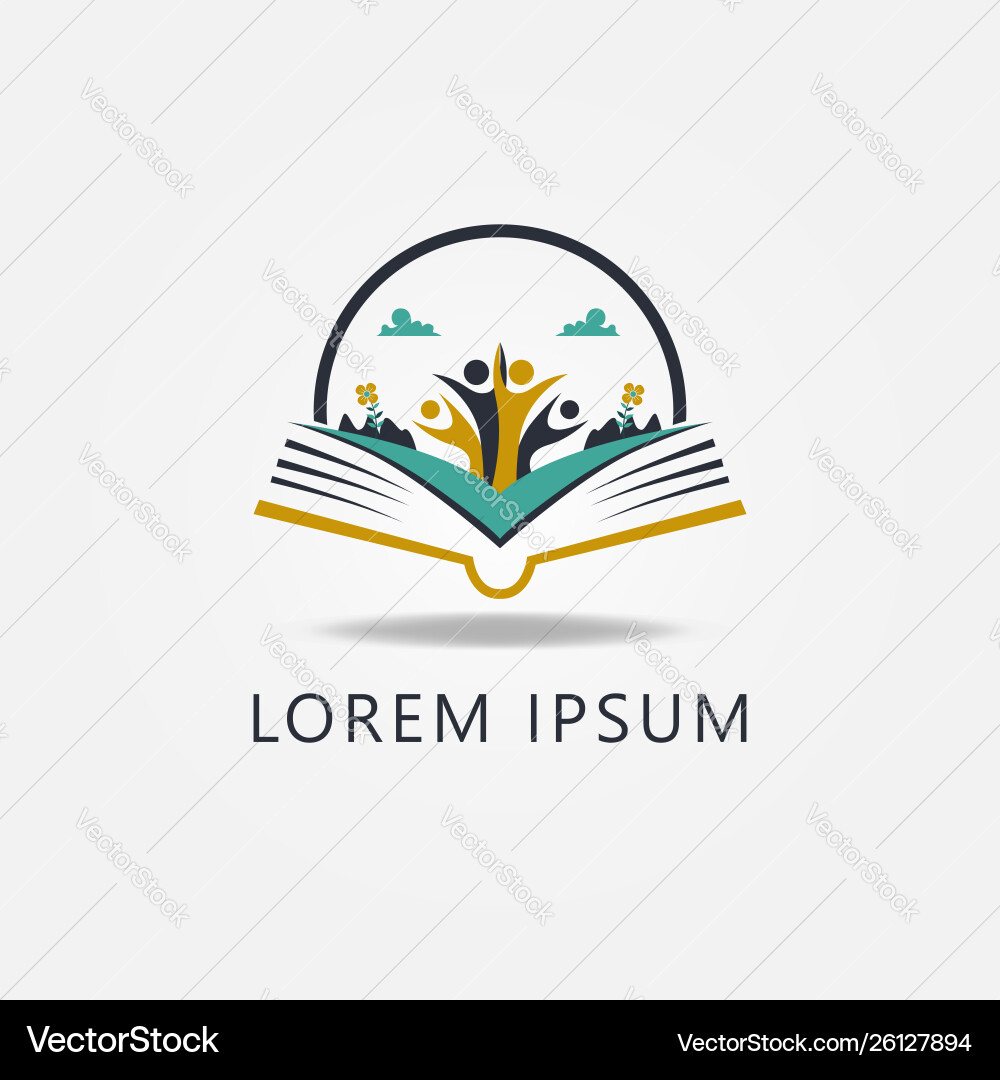 Education Book Logo - Learning Icon Royalty Free Vector