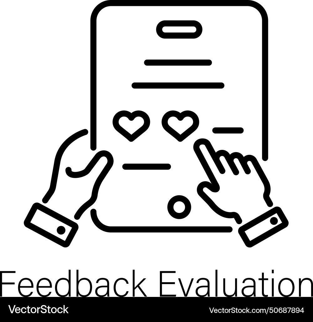 Feedback evaluation Royalty Free Vector Image - VectorStock