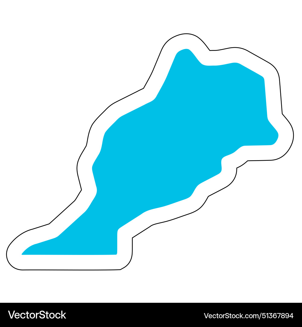 Morocco country map sticker Royalty Free Vector Image