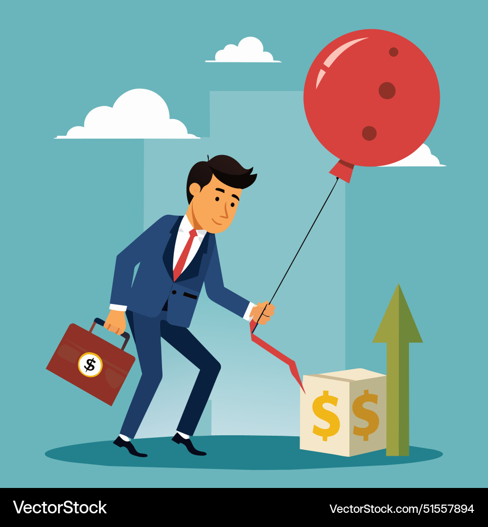 Reduce inflation by increase interest rate fed Vector Image