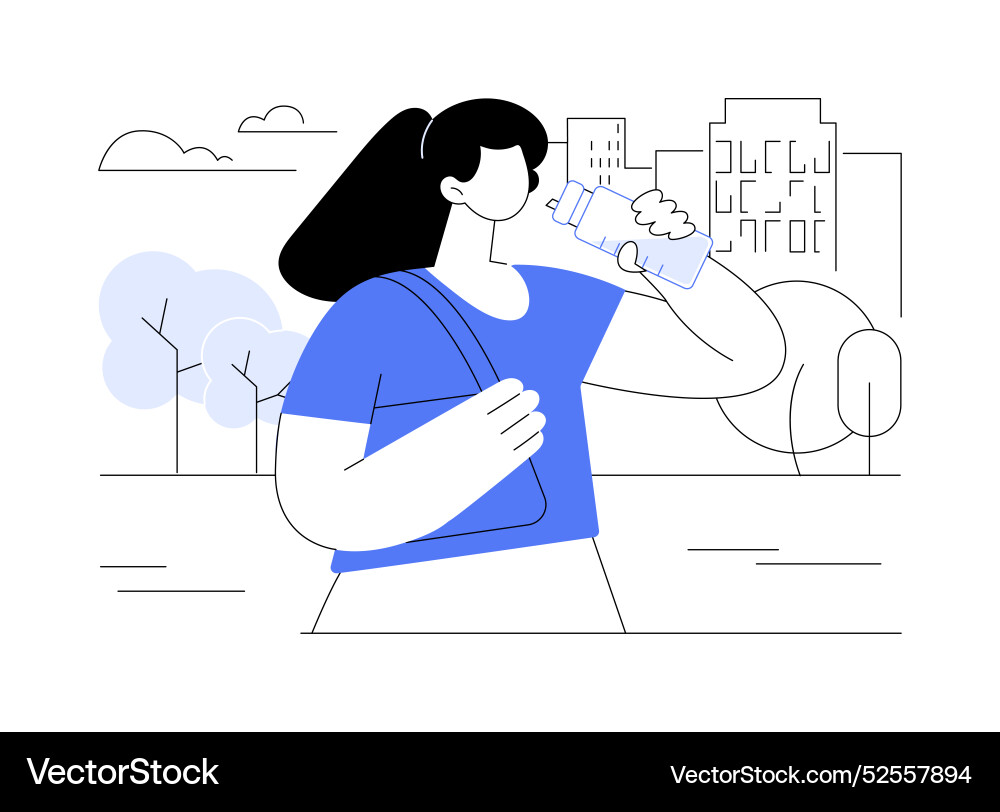 Reusable water bottle isolated cartoon Royalty Free Vector