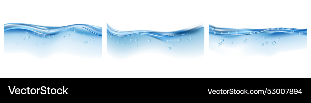 Surface of water waves and splashes Royalty Free Vector