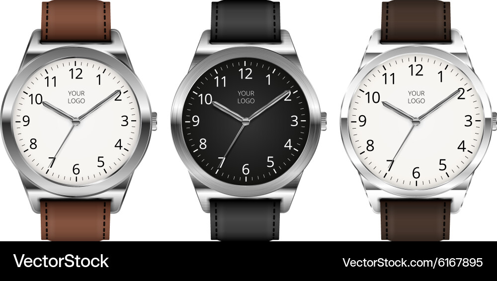 Classic watch Royalty Free Vector Image - VectorStock