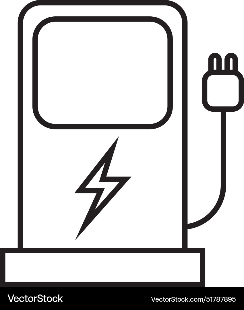 Modern ev charging station icon Royalty Free Vector Image