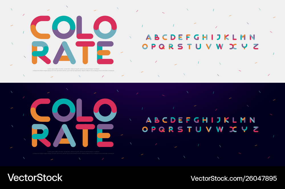 Double Rounded Text Font Vector Images (58)