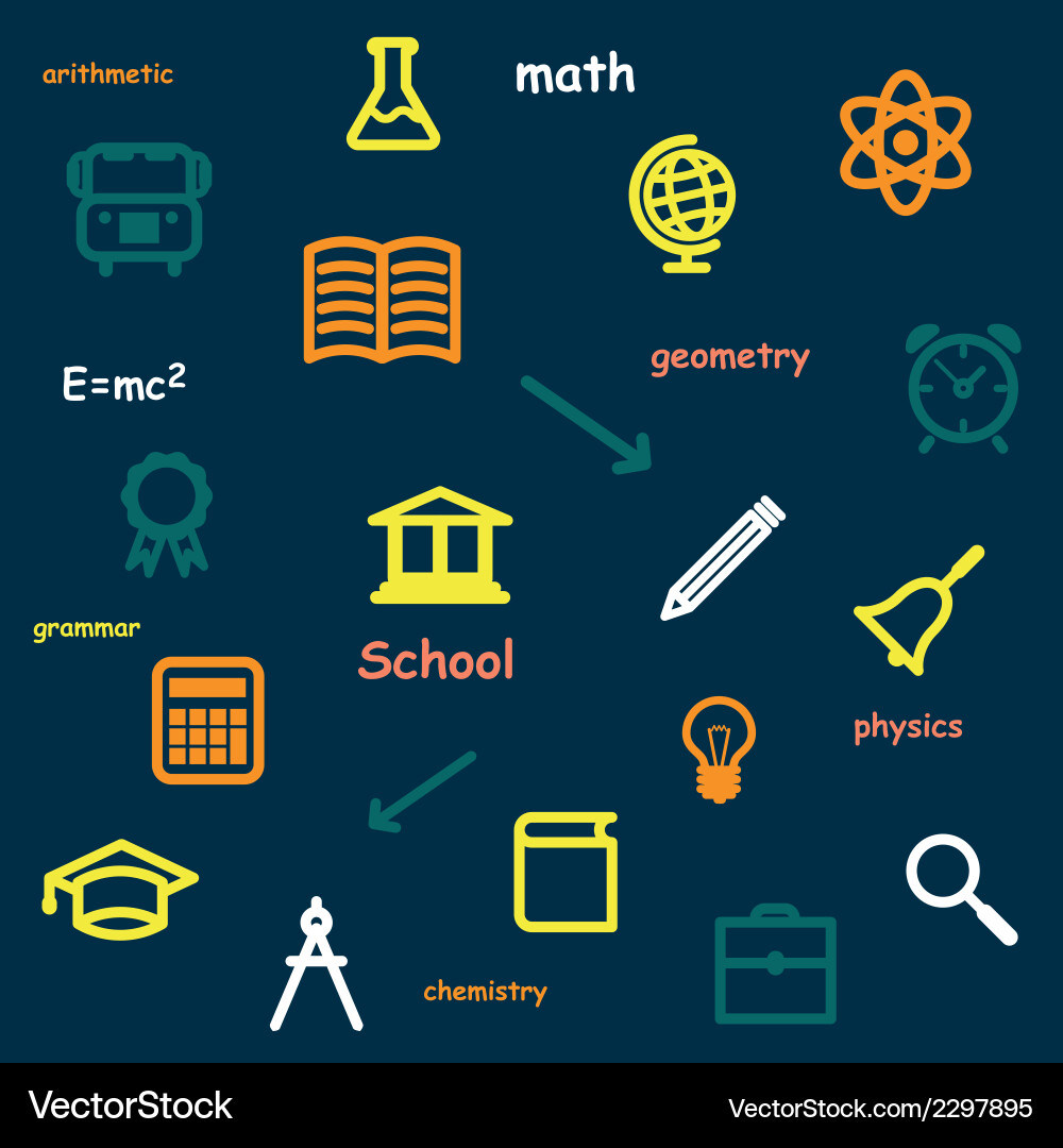 School background Royalty Free Vector Image - VectorStock