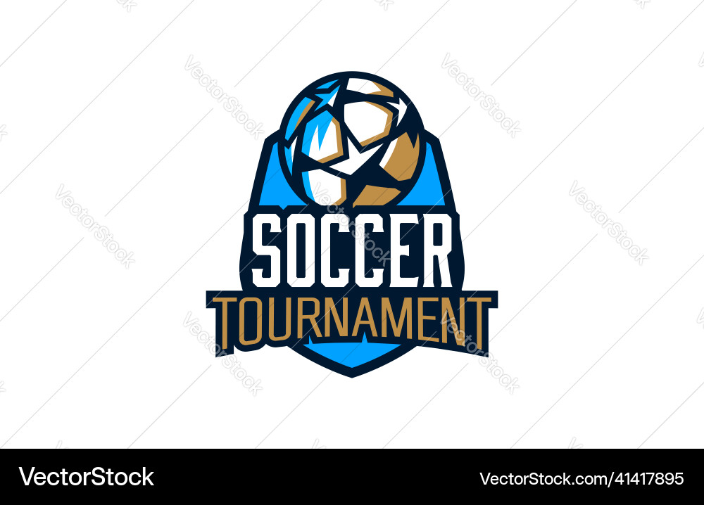 Soccer Tournament Logo Emblem Royalty Free Vector Image