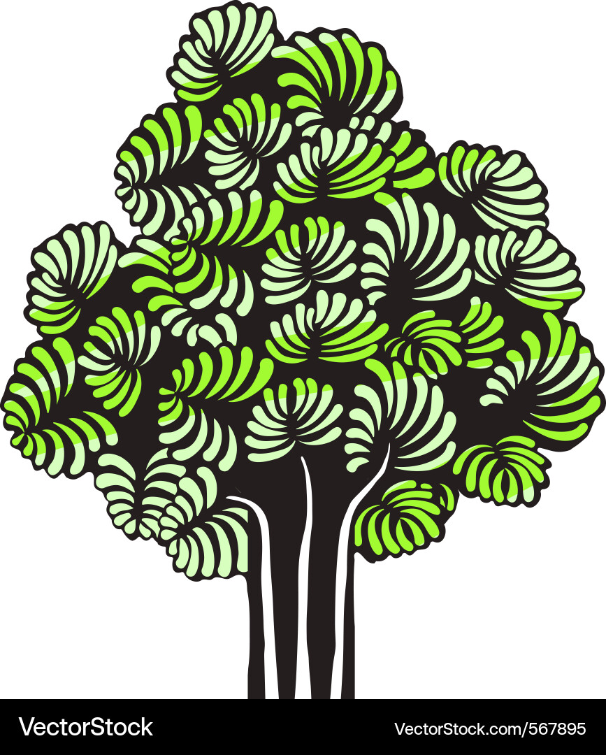 Tree symbol Royalty Free Vector Image - VectorStock