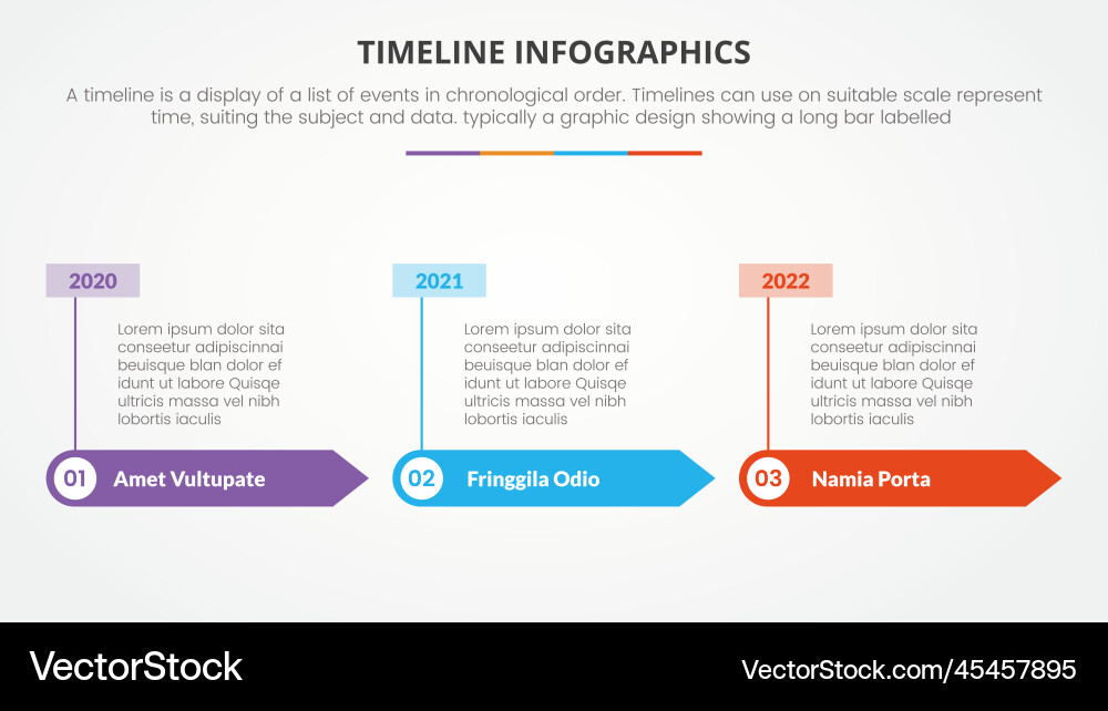 Year Timeline Infographic Concept Royalty Free Vector Image