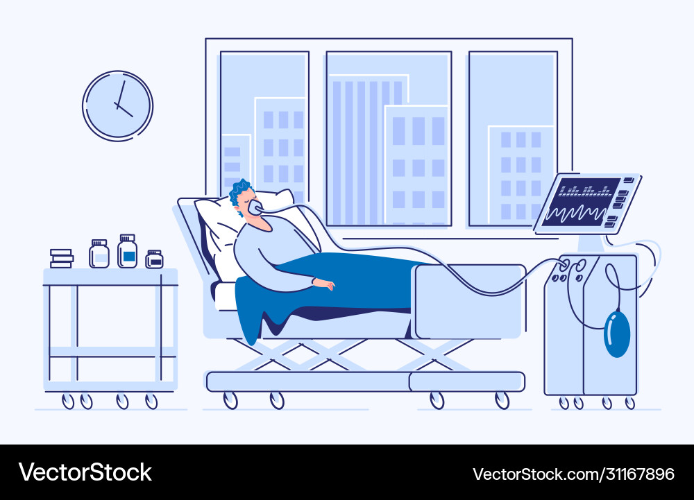Concept intensive care Royalty Free Vector Image