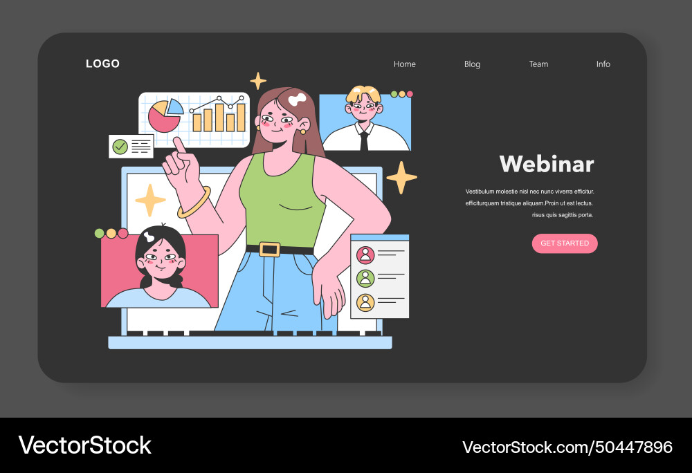 Confident woman multitasks with digital screens Vector Image