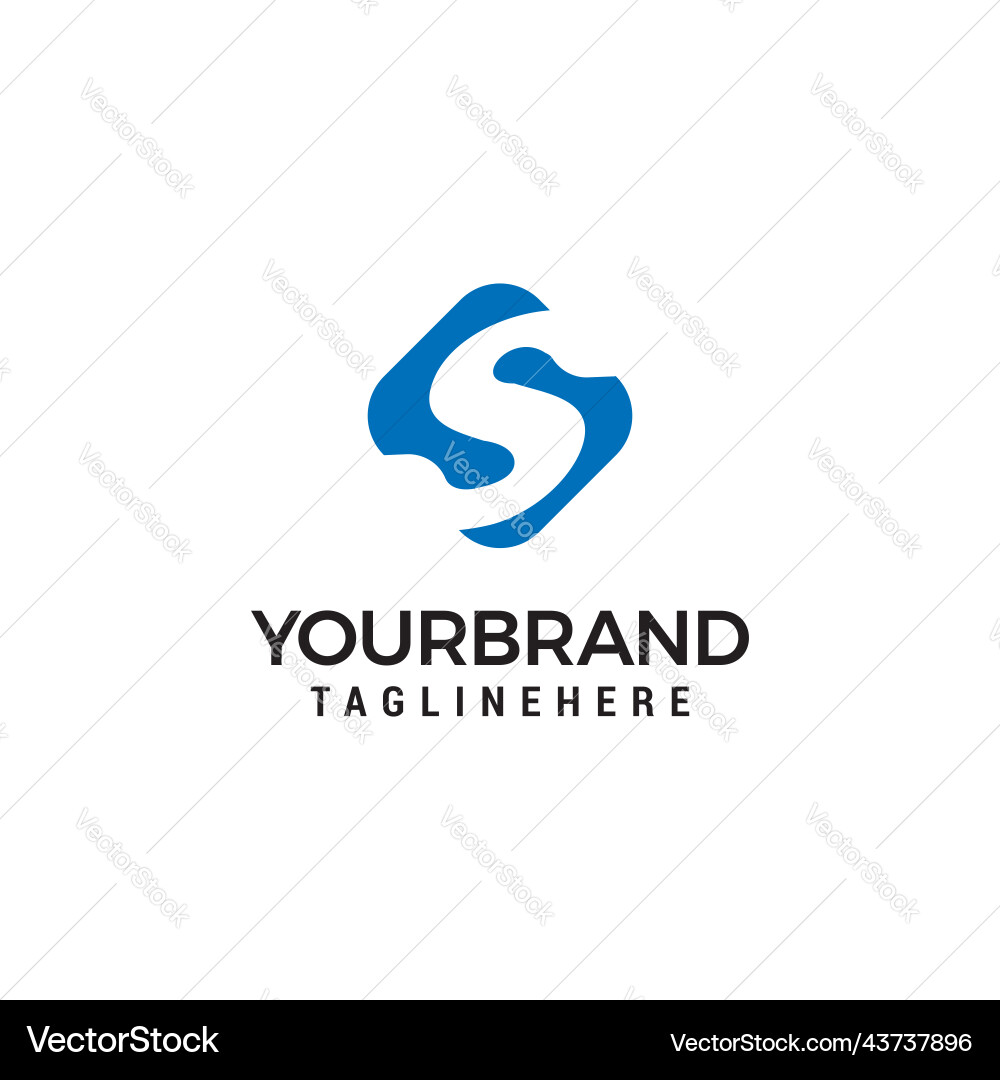 Initial s uppercase letter logo design template Vector Image