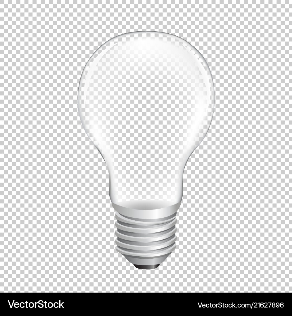 Modern Light Bulb with Transparent Background – Royalty-Free Vector ...