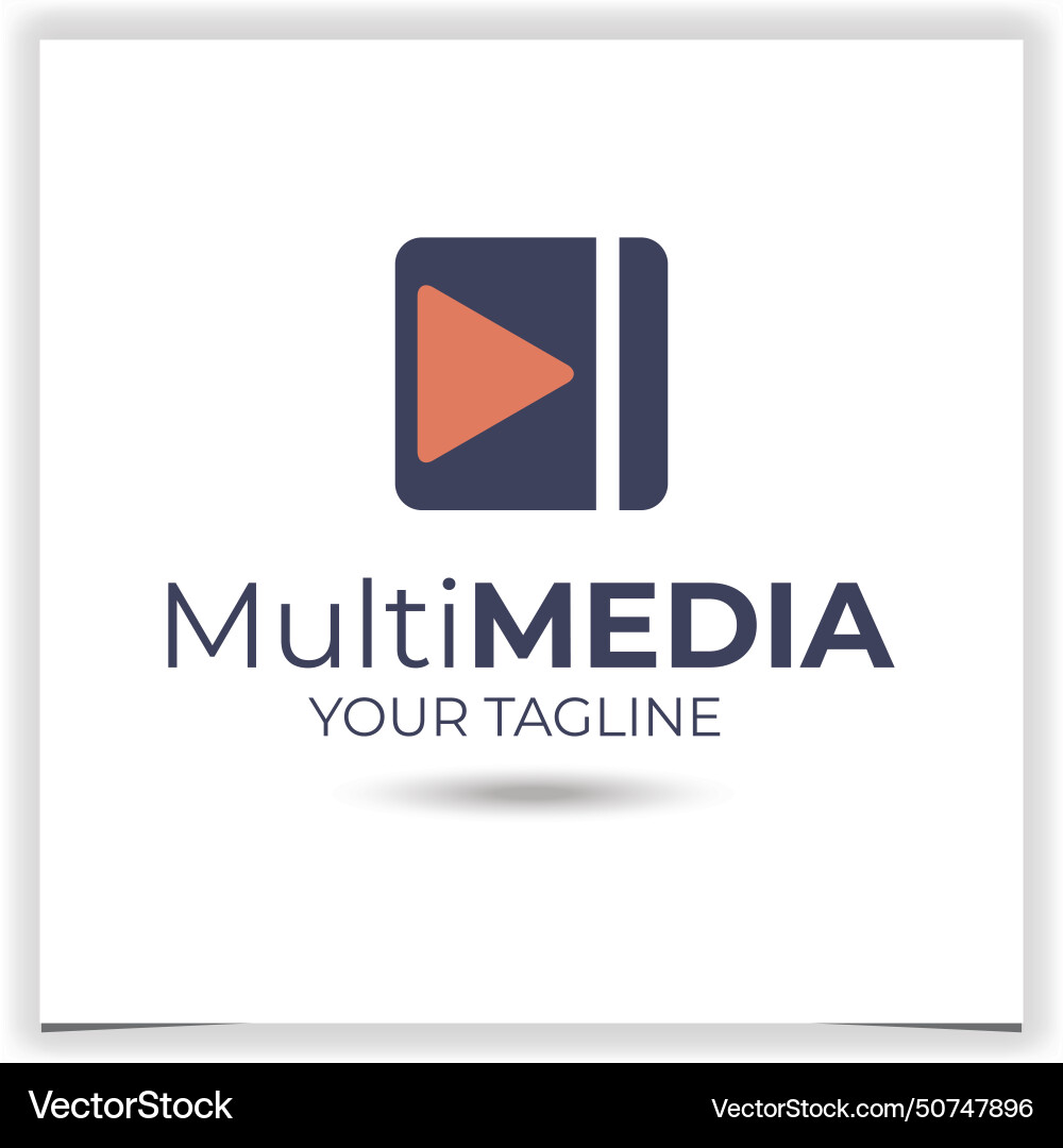 Multimedia logo design template Royalty Free Vector Image