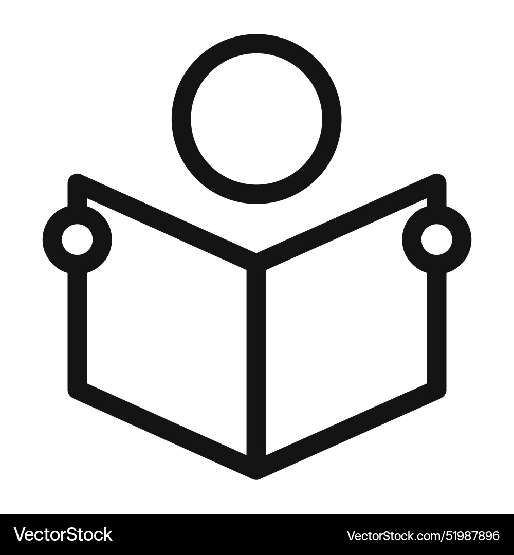 Open book icon perfect for e-learning platforms Vector Image
