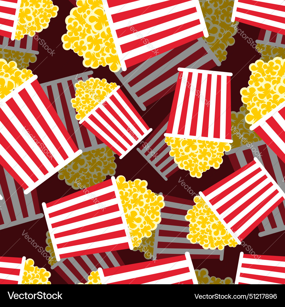 Popcorn pattern seamless sweetness background Vector Image