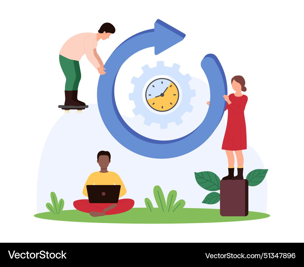 Time interval countdown progress button tiny Vector Image