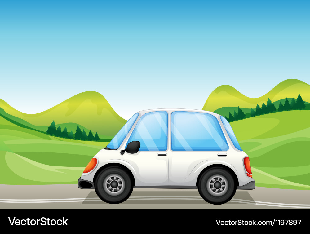 A car at the street Royalty Free Vector Image - VectorStock