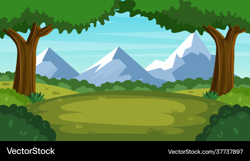 Cartoon Forest Background Nature Vector Backgrounds Judith Rosenwaig