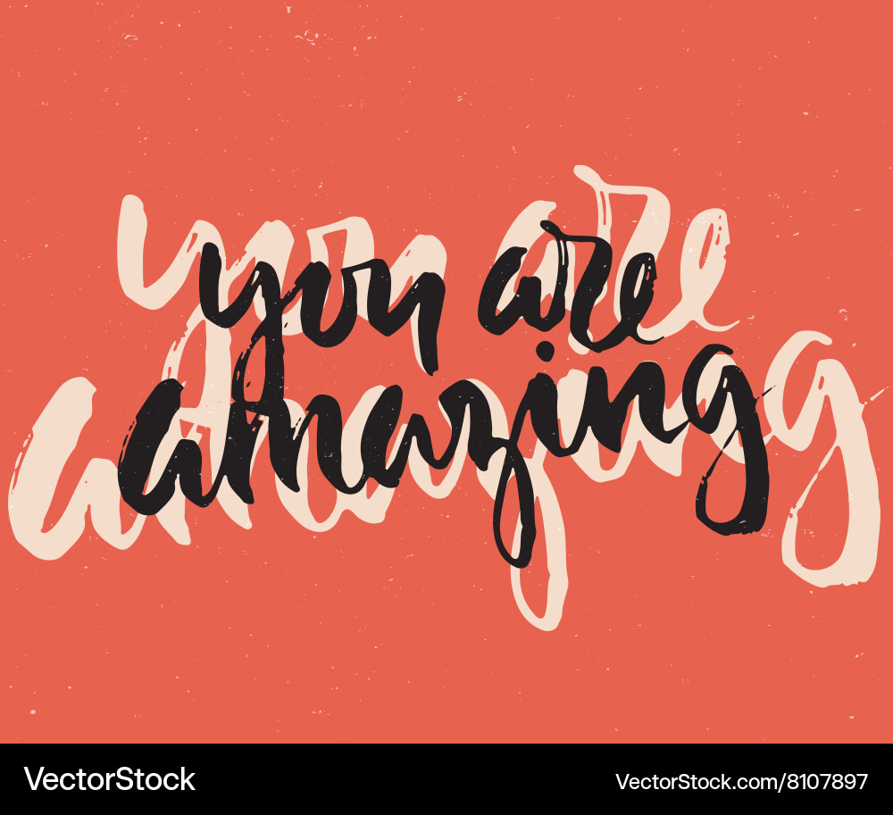 Hand drawn lettering poster Royalty Free Vector Image