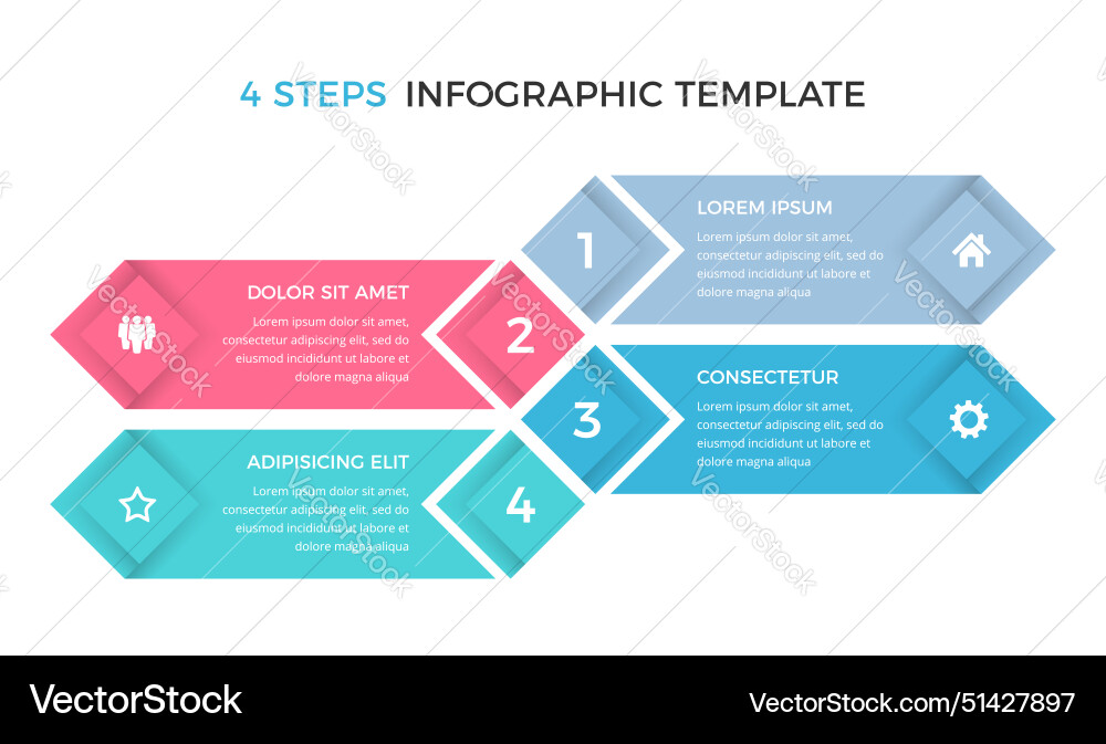Infographic template - 4 elements Royalty Free Vector Image