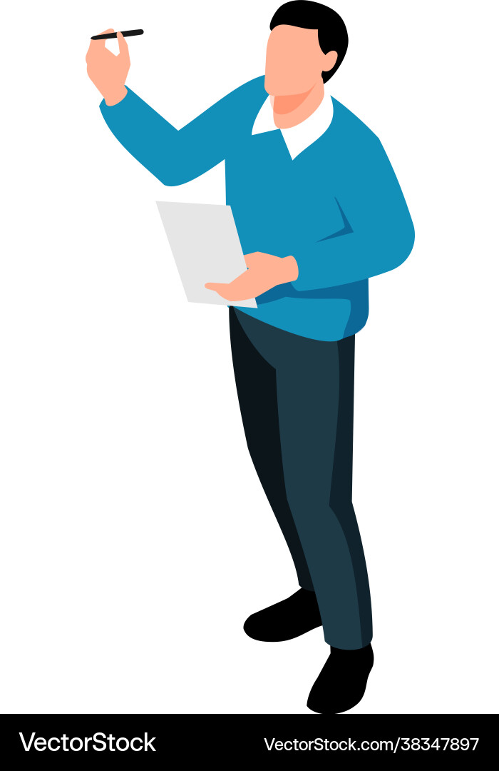 Male teacher icon Royalty Free Vector Image - VectorStock