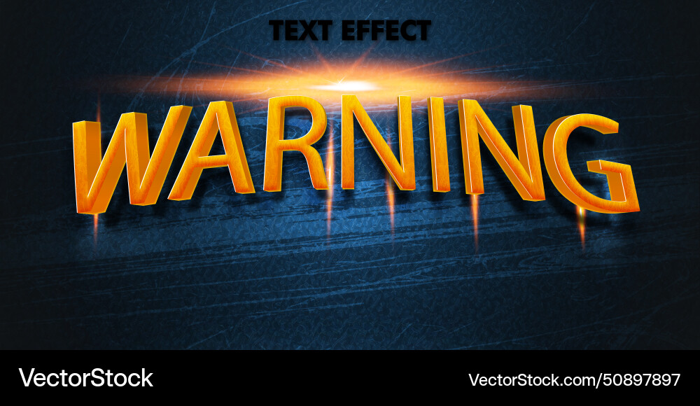 Modern poster design template 3d text effect mock Vector Image