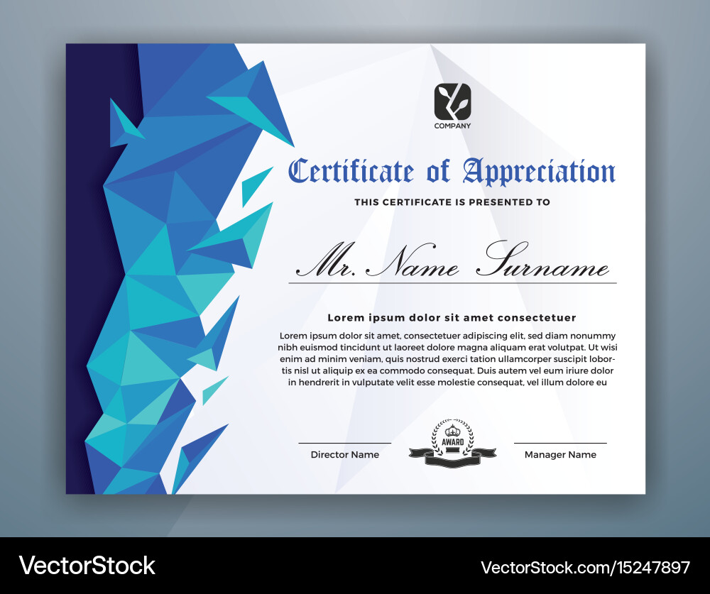 Multipurpose modern professional certificate Vector Image