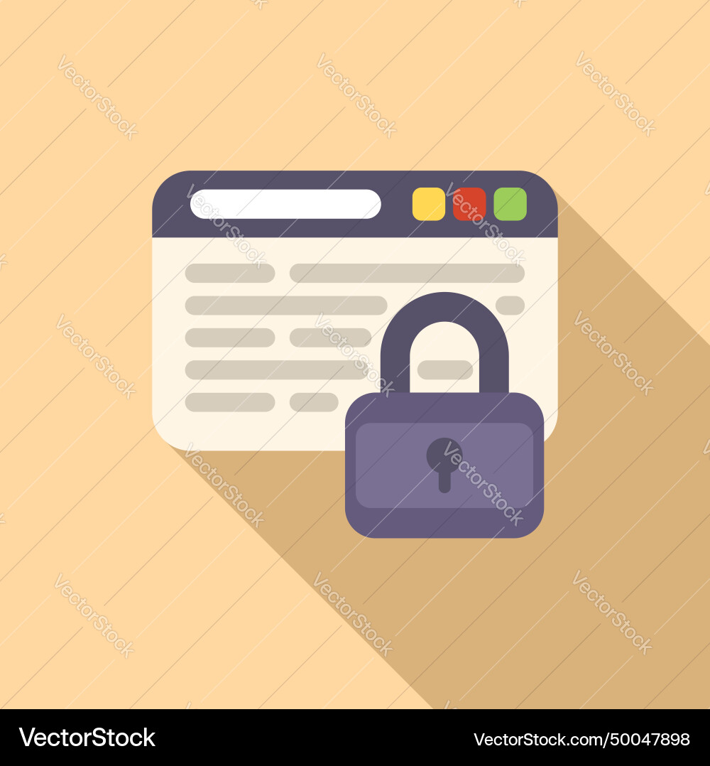 Access process icon flat fire laptop Royalty Free Vector