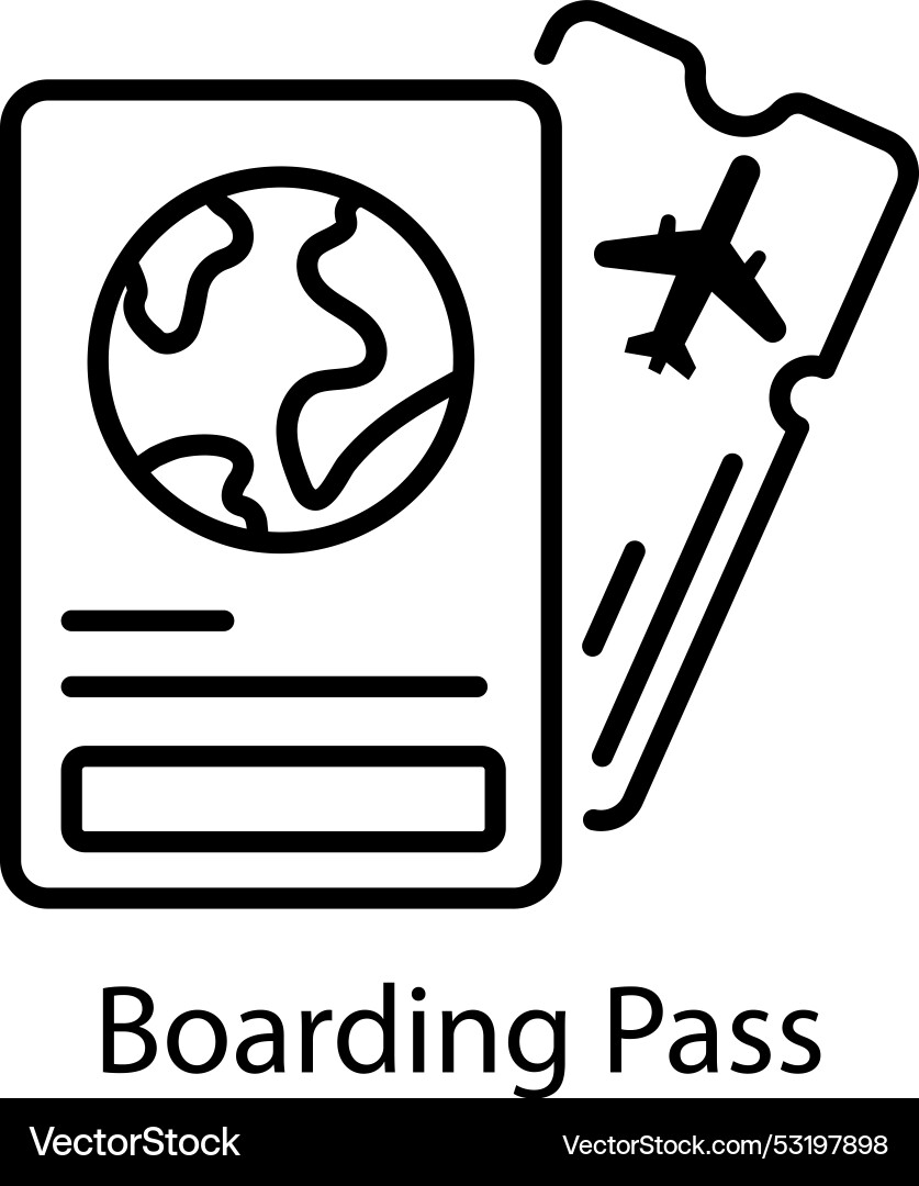 Boarding pass Royalty Free Vector Image - VectorStock