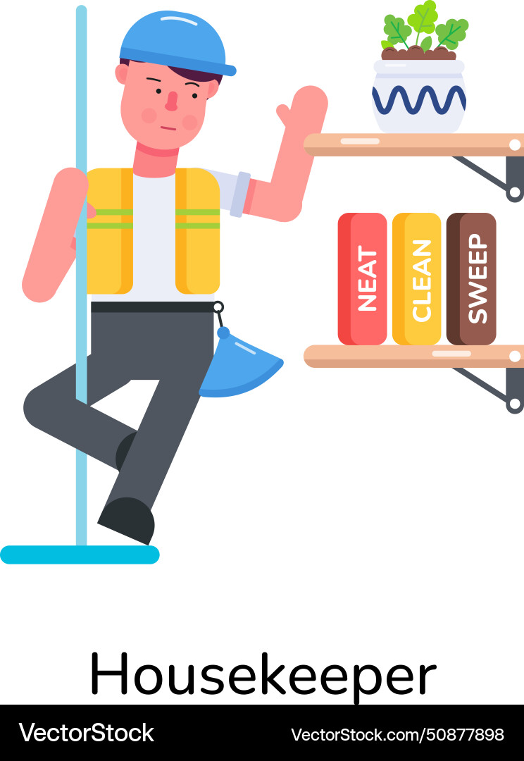 Housekeeper Royalty Free Vector Image - VectorStock