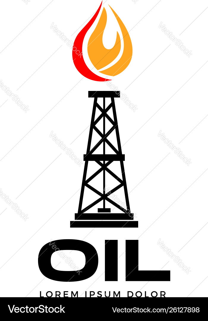 Oil logo design symbol icon Royalty Free Vector Image