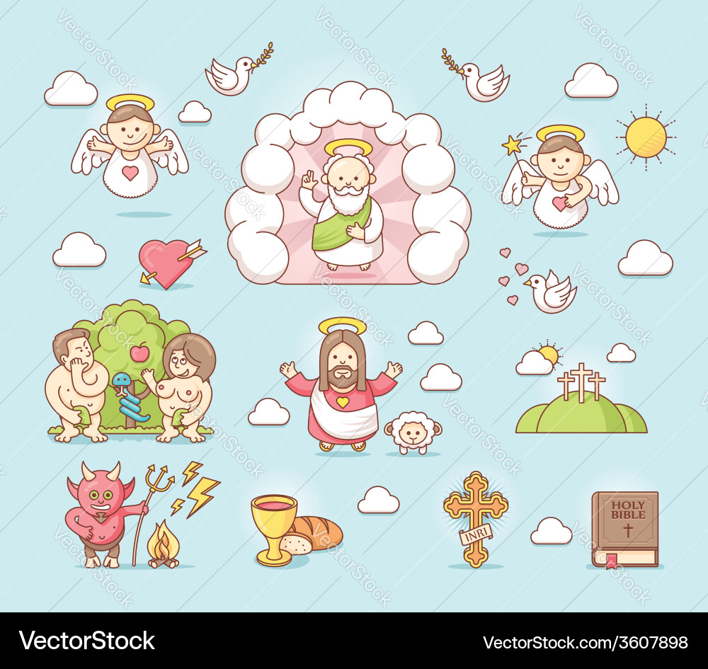 Religious icon set Royalty Free Vector Image - VectorStock