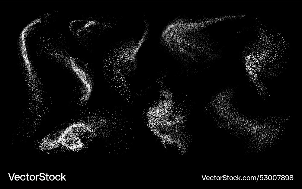 Splash of white powder fall effect Royalty Free Vector Image