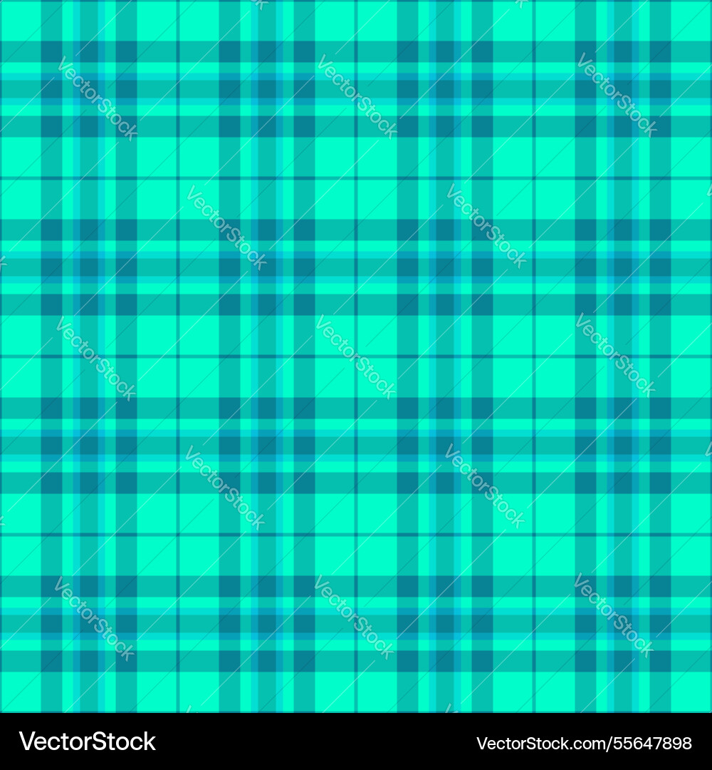 Vibrant teal and turquoise plaid pattern perfect Vector Image