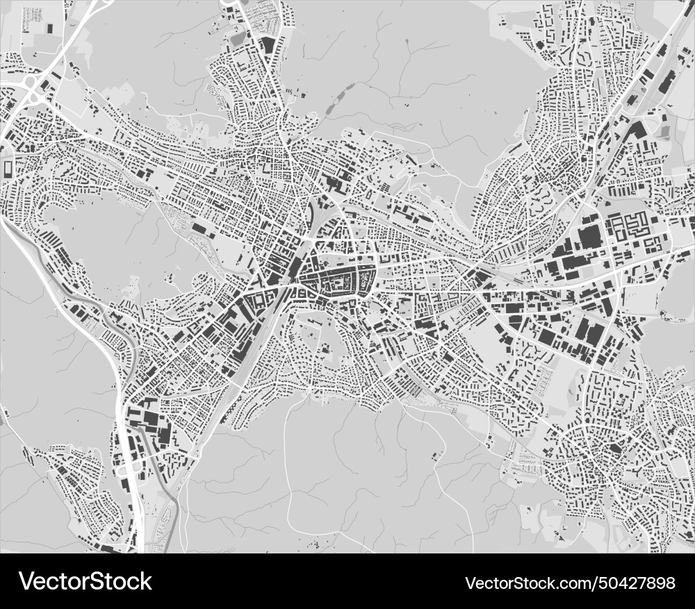 Winterthur map switzerland grayscale city Vector Image