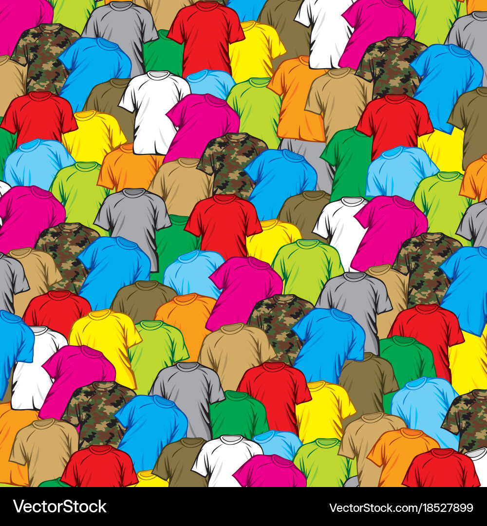 Background pattern with t-shirts Royalty Free Vector Image