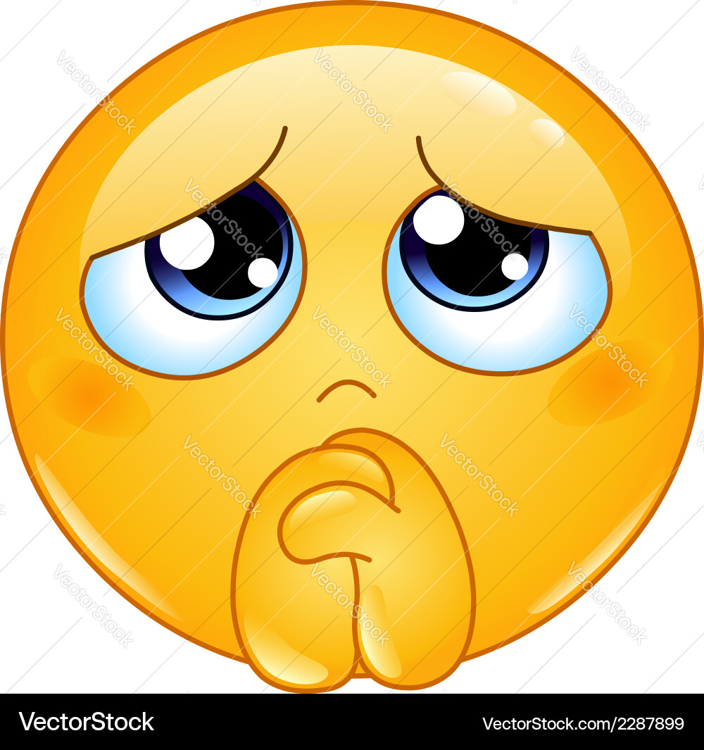 Begging emoticon Royalty Free Vector Image - VectorStock