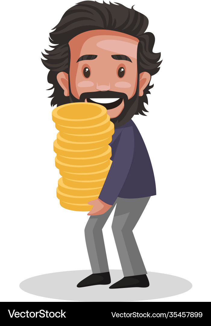 Investment advisor cartoon Royalty Free Vector Image