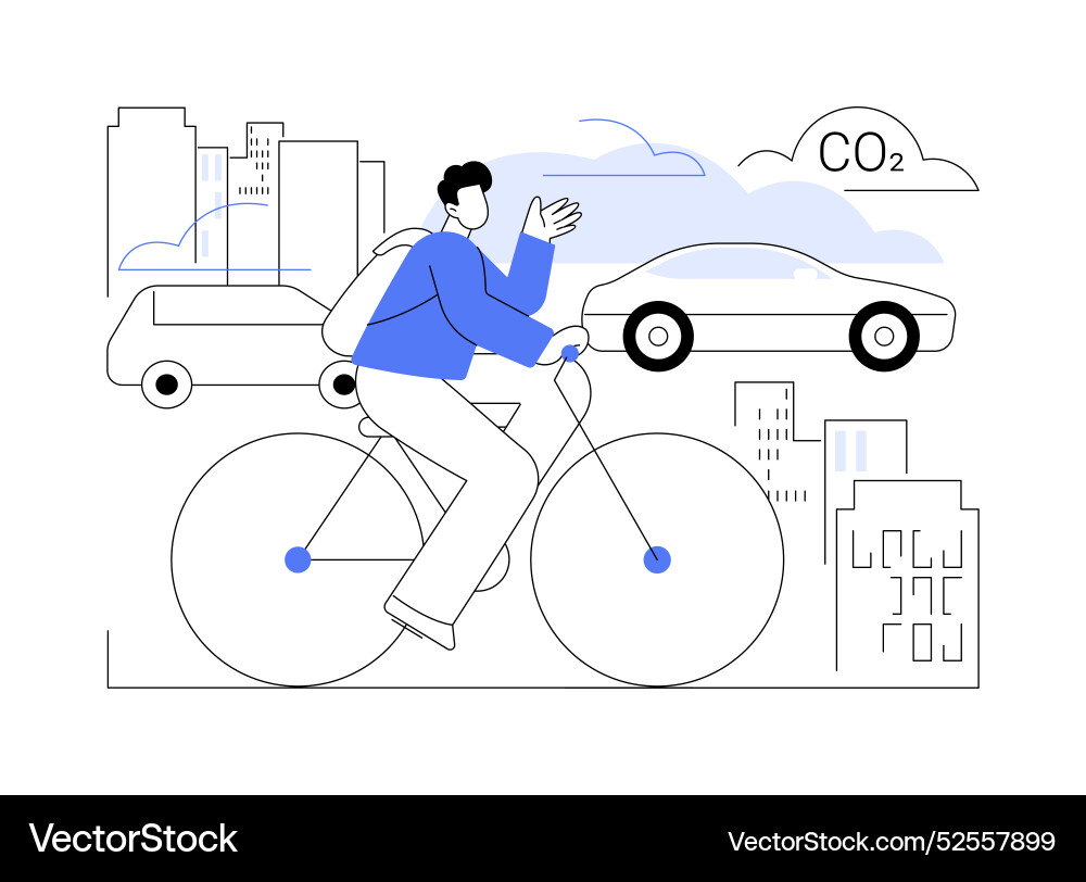 Reduce co2 isolated cartoon Royalty Free Vector Image