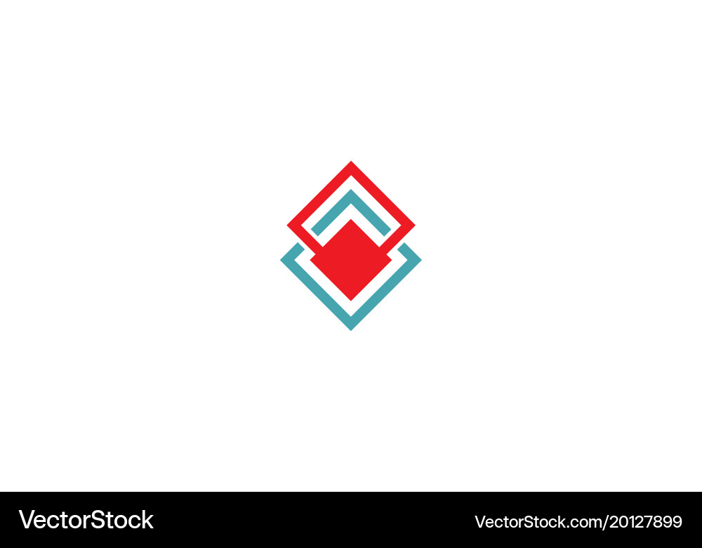 Square technology logo Royalty Free Vector Image