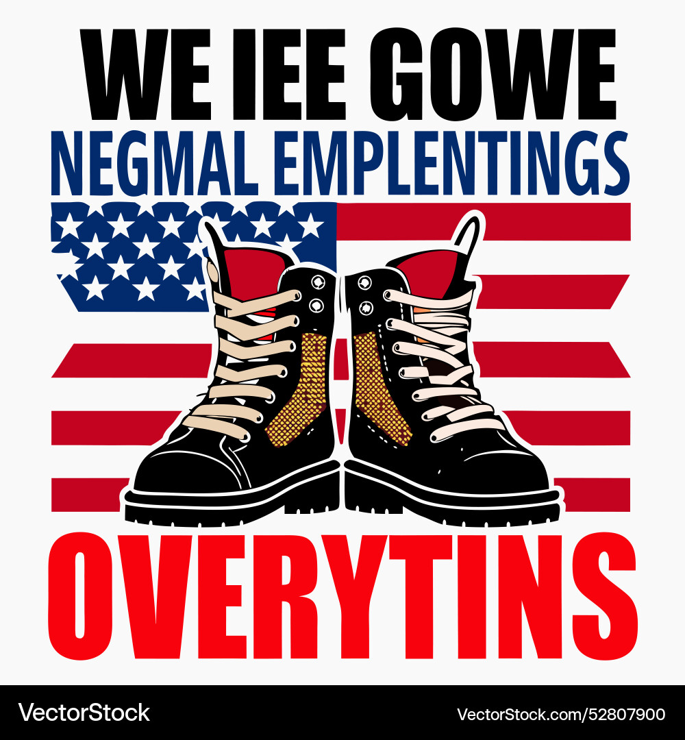 American veteran us maps boots and weapon Vector Image