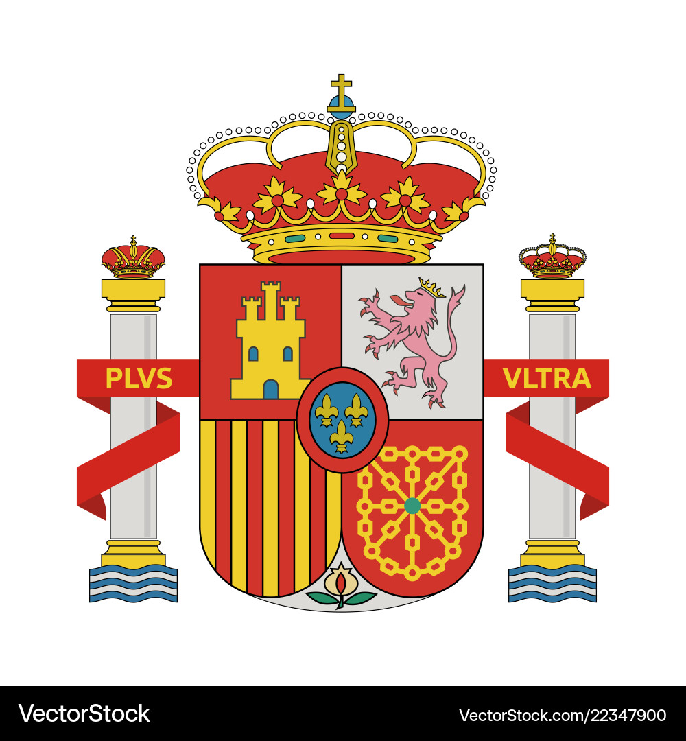 Coat of arms spain Royalty Free Vector Image - VectorStock