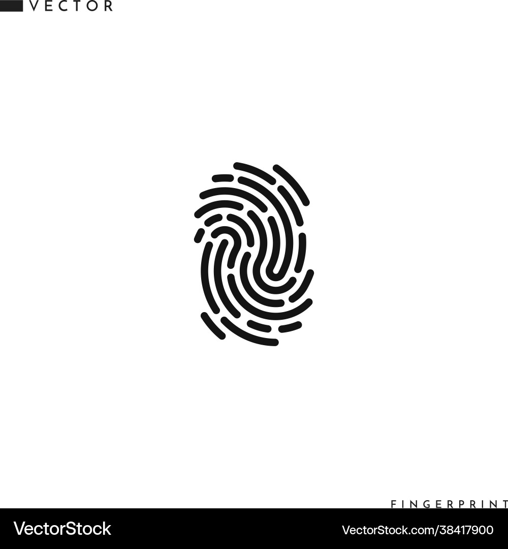 Human fingerprint sign Royalty Free Vector Image