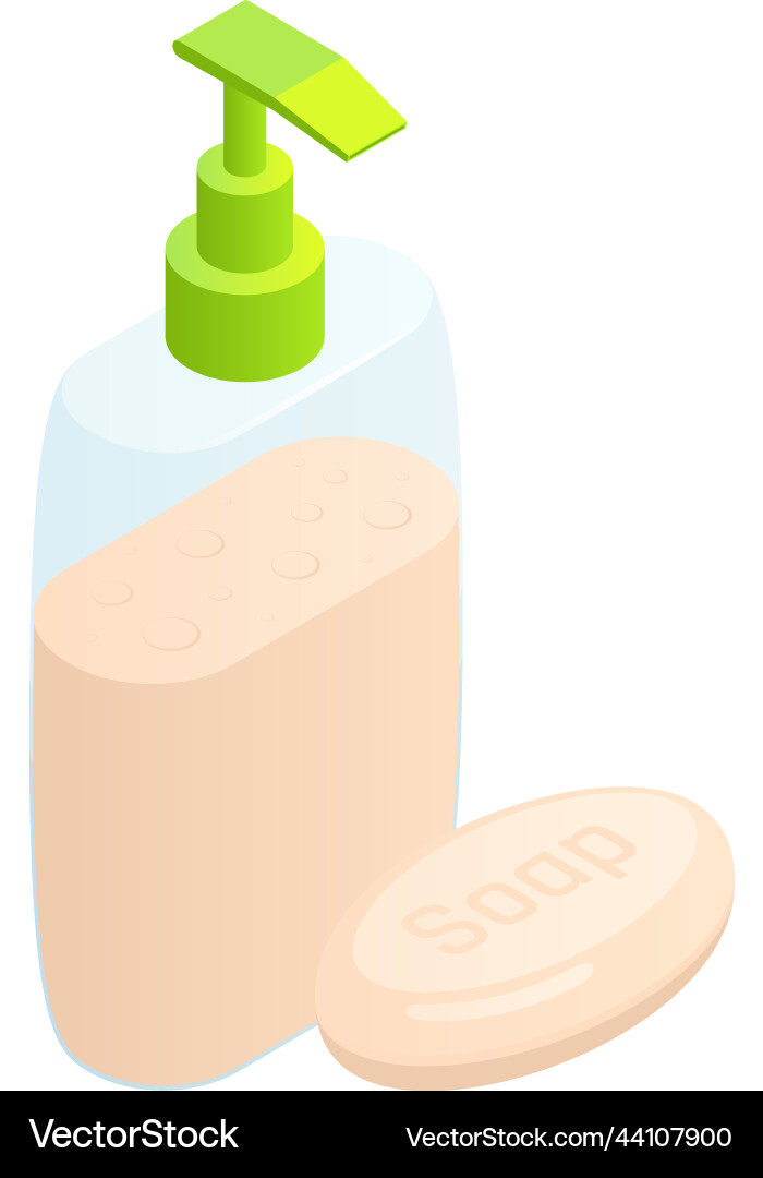 Isometric soap Royalty Free Vector Image - VectorStock
